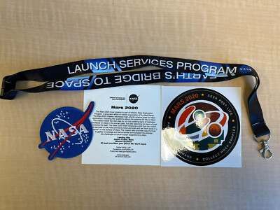 NASA Launch Services Program OFFICIAL Patch Lanyard Decal LOT MARS 2020 ...