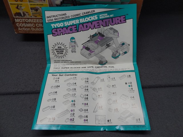 TYCO 5350 Super Blocks Space Adventure Motorized Cosmic Crawler VTG 80s ...