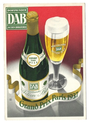 c.1937 DAB German Beer Grand Prix Advertising Drink Postcard ...