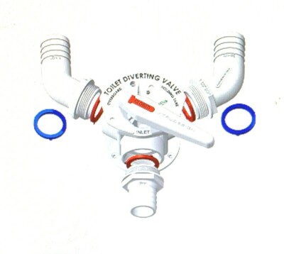 Gemlux Toilet Diverting Y-Valve Kit Aquavalve 1/2" Hose Barb 90942 | eBay