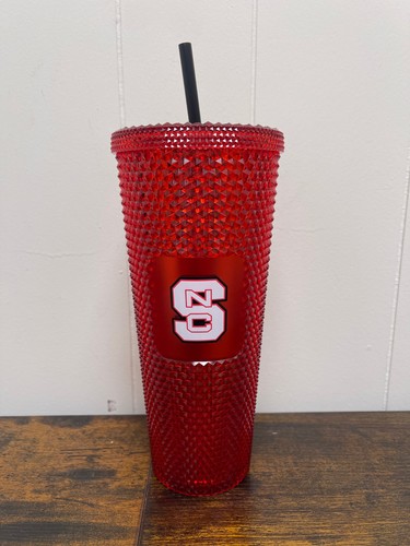 NEW 2024 NC State Wolfpack NCSU 🔴 Studded Starbucks Tumbler w/ Straw ...