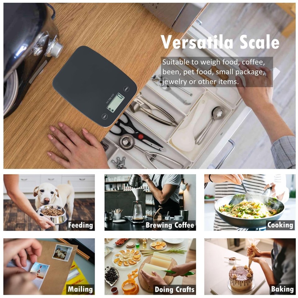 Digital Food Scale, 11lb Kitchen Scale Digital Weight, Cooking Scale ...