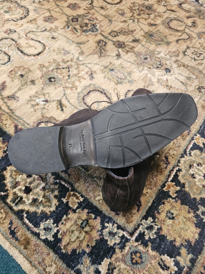 To Boot New York Adam Derrick Men’s Suede Leather Lace Up Boots Dark ...