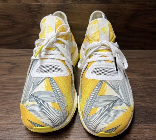 Adidas Pureboost Running Fitness Shoes Yellow Gray White Shock Women 8 ...