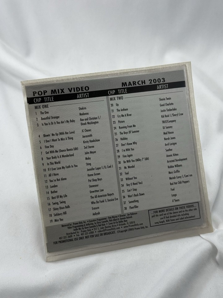 Pop Mix Video Mar 2003 Promo | eBay