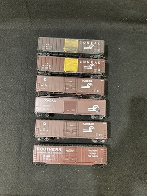 Lot Of 6 HO Scale Box Cars Conrail And Southern RR | eBay