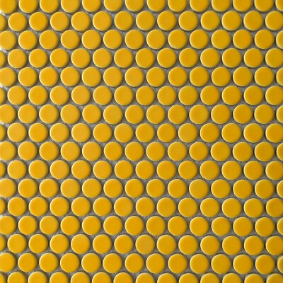 15 Sheets Yellow Penny Round Mosaic Wall Floor Tile | eBay