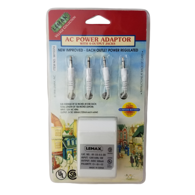 VTG 1998 Lemax Village Collection AC POWER ADAPTER w/ 4-Output Jacks ...