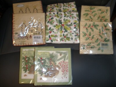 NEW Holiday Christmas Beverage Napkin Packages 2 Packs Each (YOU CHOOSE ...