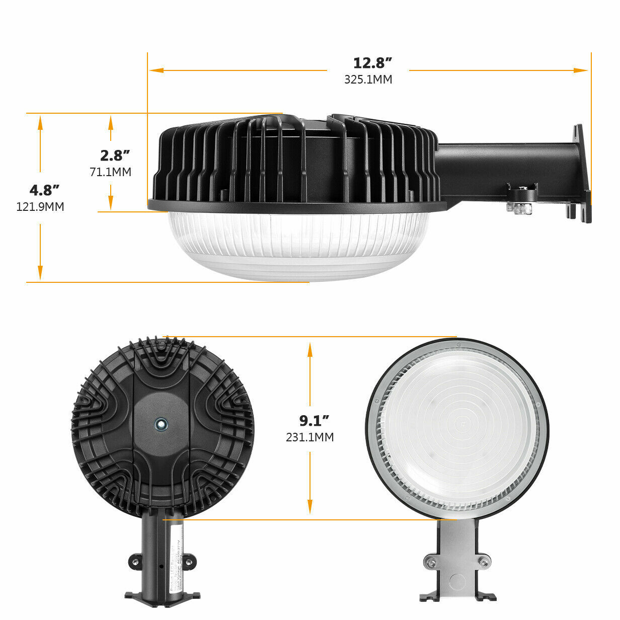 100Watt LED Barn Light Photocell Dusk to Dawn Waterproof Yard Security ...
