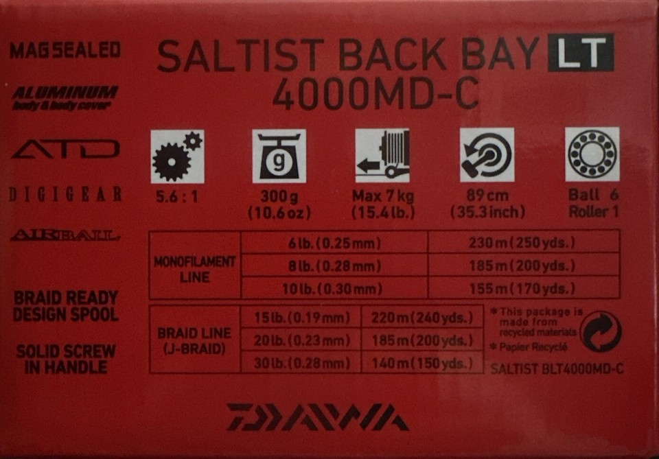 Daiwa Saltist Back Bay LT 4000MD-C Spinning Reel | eBay