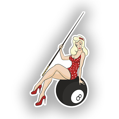 2 x Pin Up Pool Ball Vinyl Stickers Travel Luggage #10514Â | eBay UK