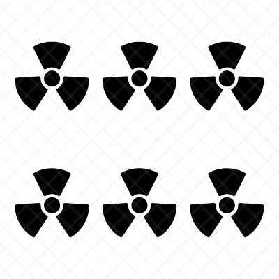 Set of 6 Radioactive Symbol Vinyl Decals | Hazard Warning Stickers | eBay