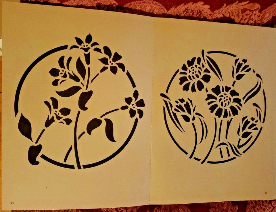 1979 Vintage Craft Book "Floral Cut & Use Stencils" - Like New - High ...