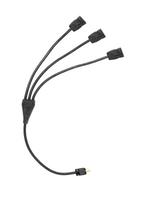 Power Cable 1 Edison Male to Fanout 3 Stage Pin Female Connectors 30 ft ...