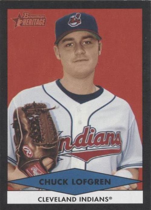 2007 Bowman Heritage - Prospects Chuck Lofgren #BHP27 Black /52 (RC ...
