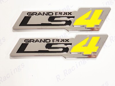2p LS4 GRAND PRIX Fender Emblem Badge for ZR1 Chevrolet Silverado ...