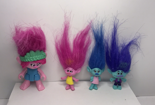 Hasbro Dreamworks Pink Troll Poppy Mini Figure Doll 2015 2.5” Lot Of 4 ...