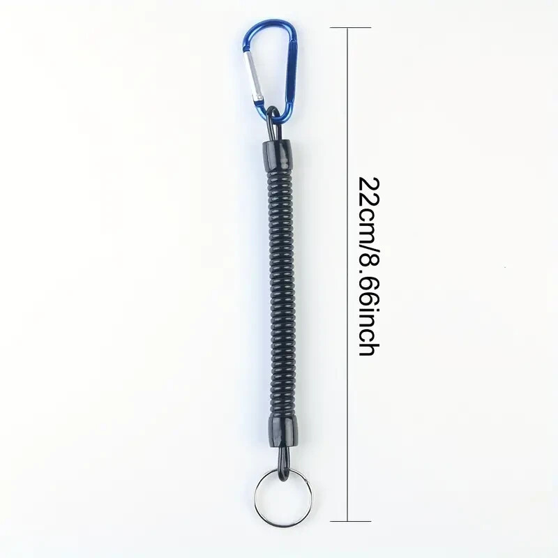 NEW Durable Multifunctional Spring Rope Key Chain with Carabiner and ...