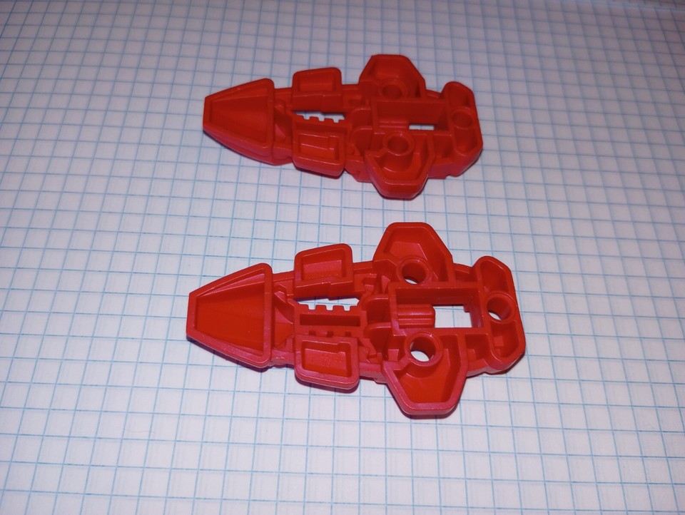 2 Bionicle Lego 44138 in Pearl Red Rahkshi Foot Feet Genuine Lego ...