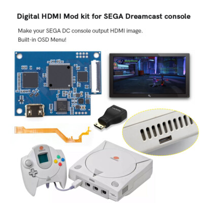 SEGA DC HDMI MOD Kit 1080P Digital to Digital HDMI Mod Kit For SEGA ...