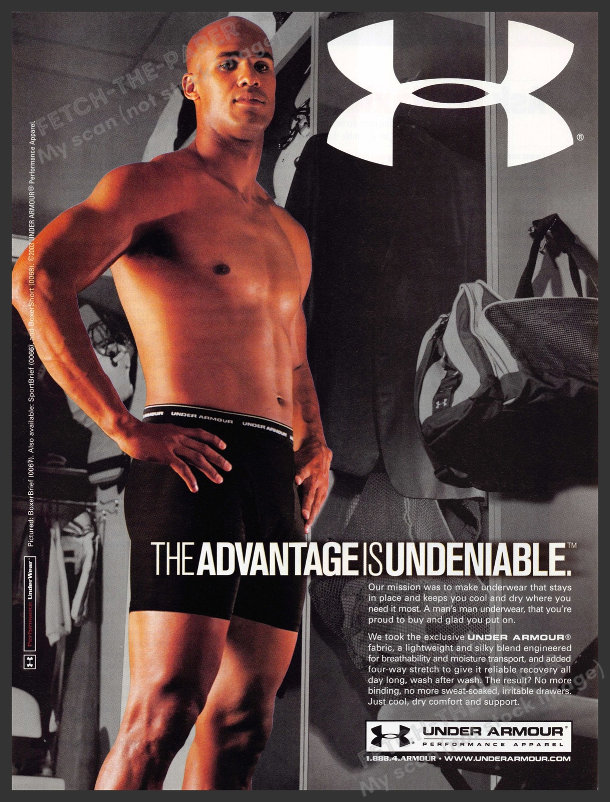 Under Armour Boxer Brief 2000s Print Advertisement 2003 Muscle Gym ...