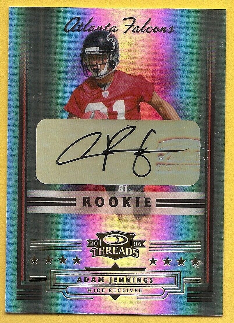 2006 Donruss Threads #275 Adam Jennings RC Autograph 230/999 Atlanta ...