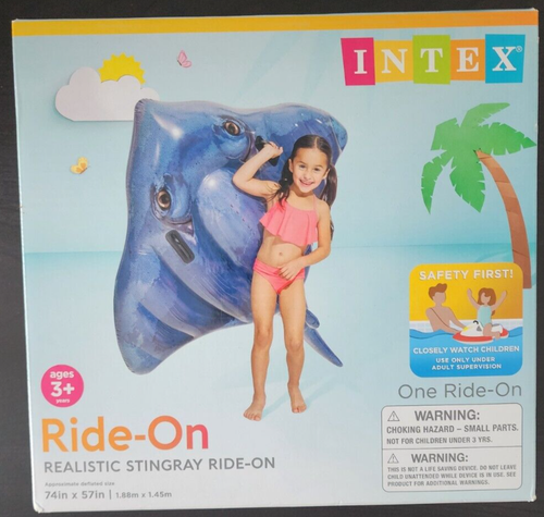 Intex Realistic Looking Stingray Ride-On Inflatable Pool Beach Float Toy 57550NP | eBay