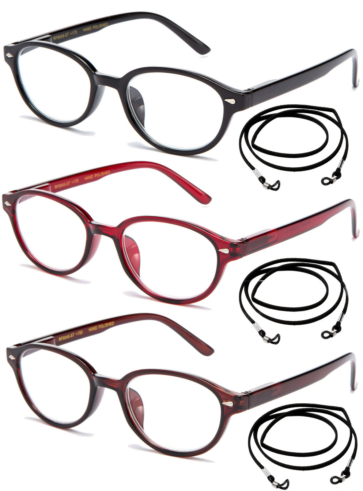 Classic Retro Reading Glasses Spring Hinged Reader Simple Light Weight ...