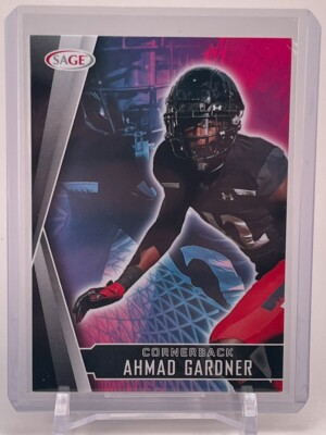 2022 Ahmad "Sauce" Gardner/Sage Hit College Card #1/Jets | eBay