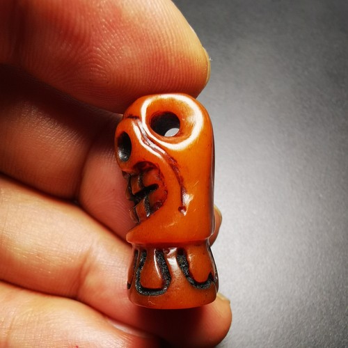 Gandhara Tibetan Amulet,Yak Bone Carved Skull Sitavana Pendant,30 years ...