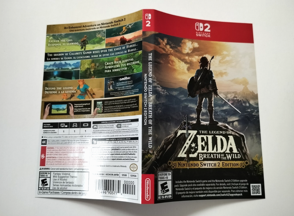 Original Box Case Nintendo Switch 2 The Legend of Zelda Breath of the ...