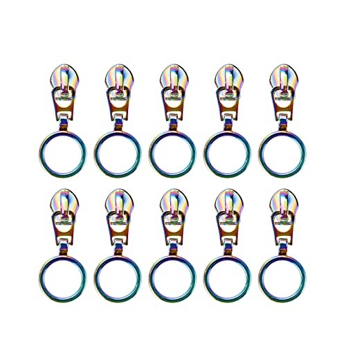 10Pcs Rainbow Zipper Pulls,Metal Zipper Sliders for Round | eBay