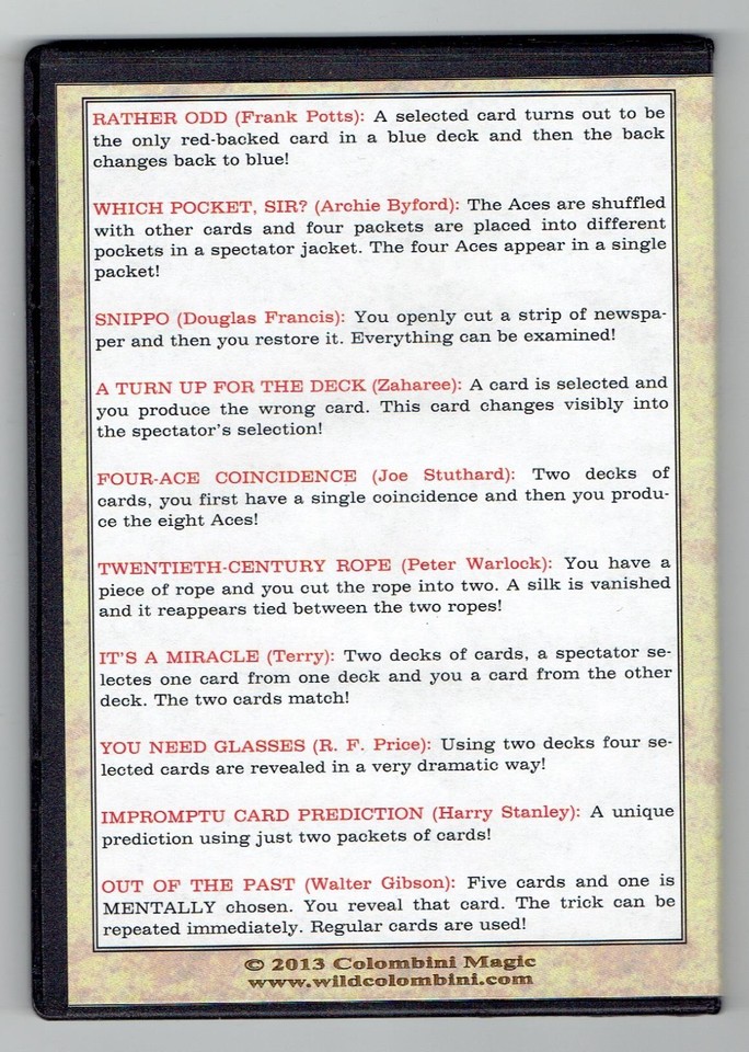 The Gen: Volumes 1-4 by Aldo Colombini - 4 Vintage Magic DVDs | eBay