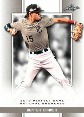 HUNTER CRAMER 2019 "1ST EVER PRINTED" LEAF PERFECT GAME NIKE ROOKIE ...