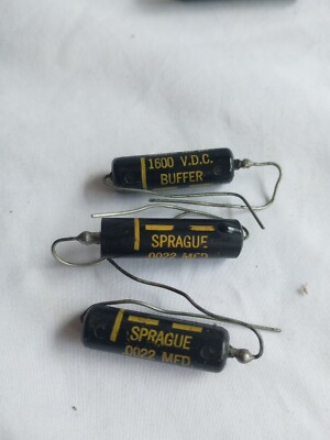 3 Sprague Black Beauty .0022 Mdf 1600v 160P Capacitors Vintage Tone | eBay