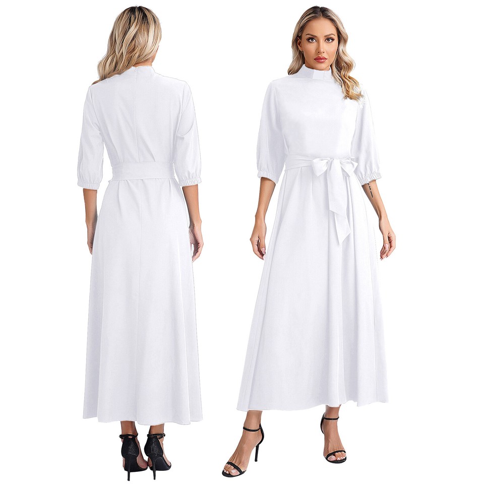 Womens Gown Elegant Dresses Sexy Church Dancewear Maxidress Clergy ...