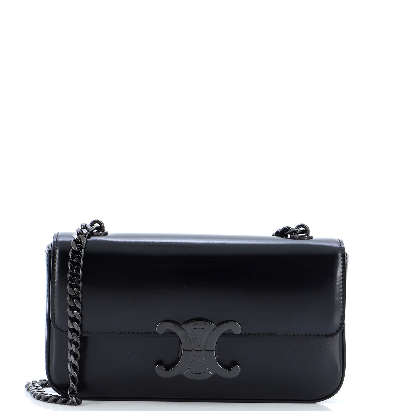 Celine Triomphe Chain Shoulder Bag Leather Small - Gem
