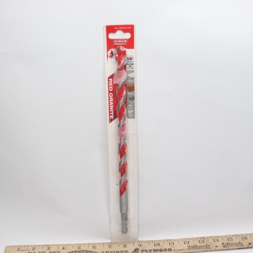Diablo Red Granite Carbide Tipped Hammer Drill Bit 5/8" x 12" DMARG1180 ...