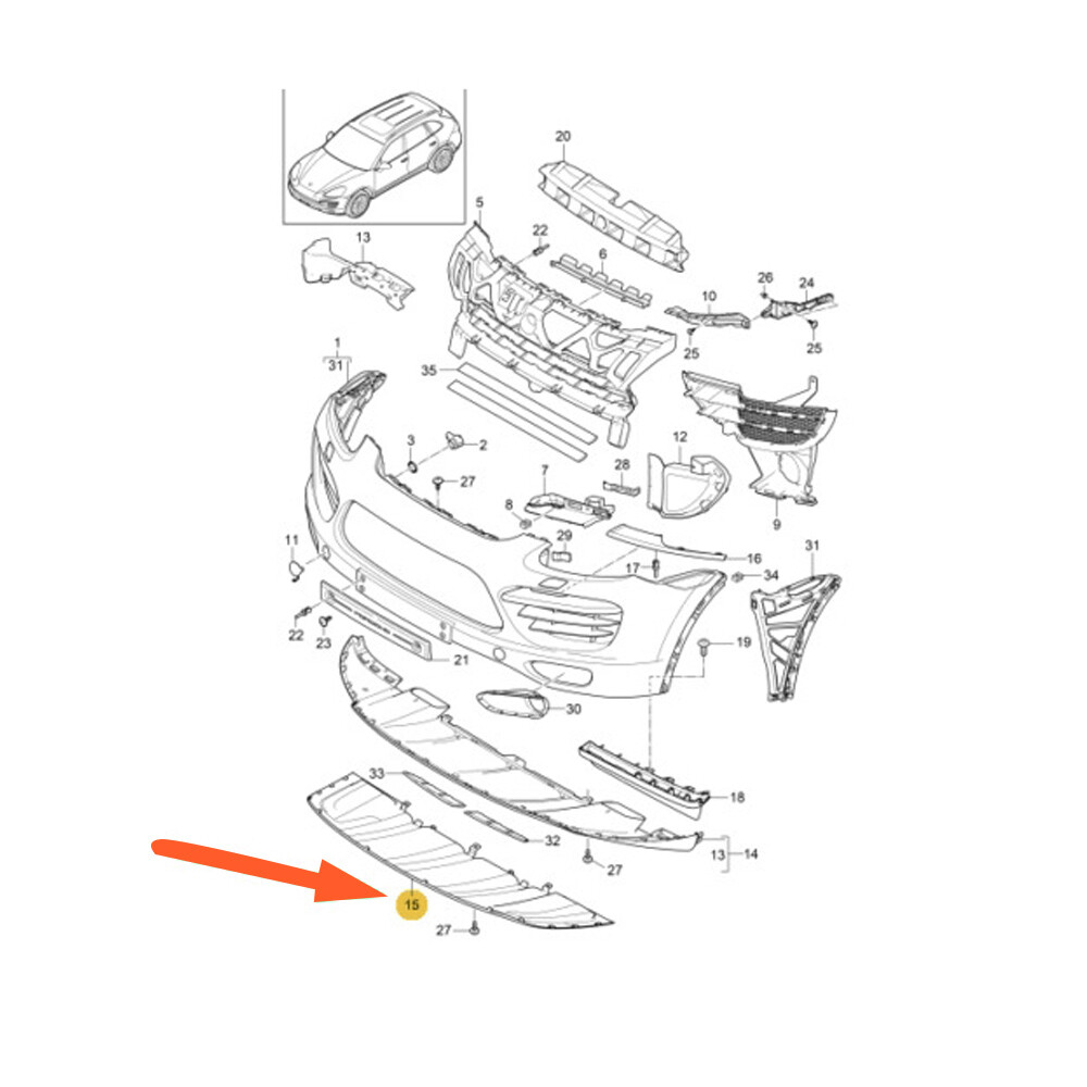 For Porsche Cayenne 2011-2014 95850583300 Skid Plate Front Silver | eBay