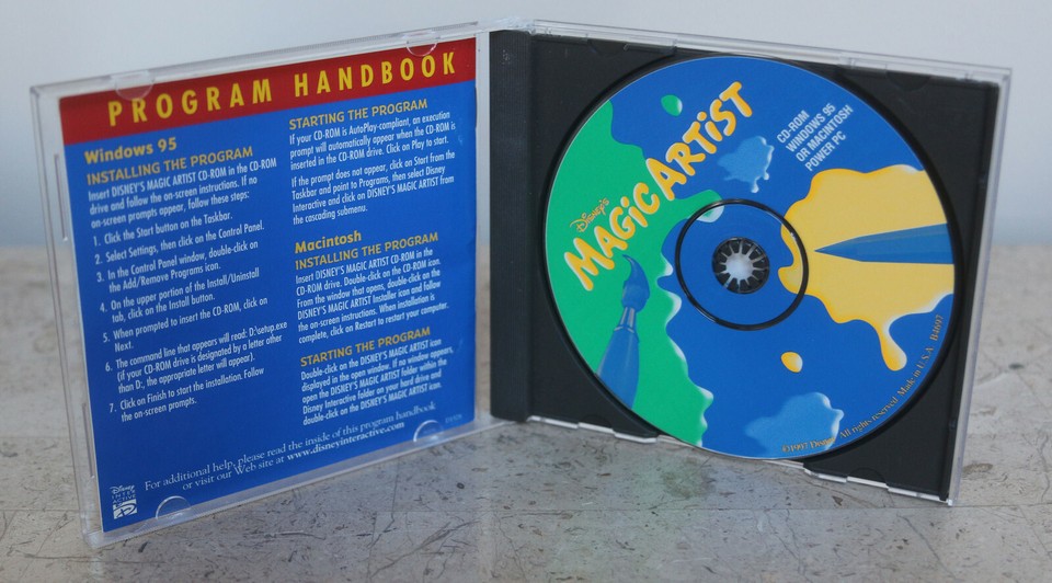 DISNEY INTERACTIVE * MAGIC ARTIST * CD-ROM ~ WINDOWS ~ MACINTOSH | eBay