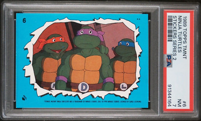 1989 Topps TMNT Sticker Card #6 Ninja Turtles PSA 7 LOW POP ONLY 3 ...