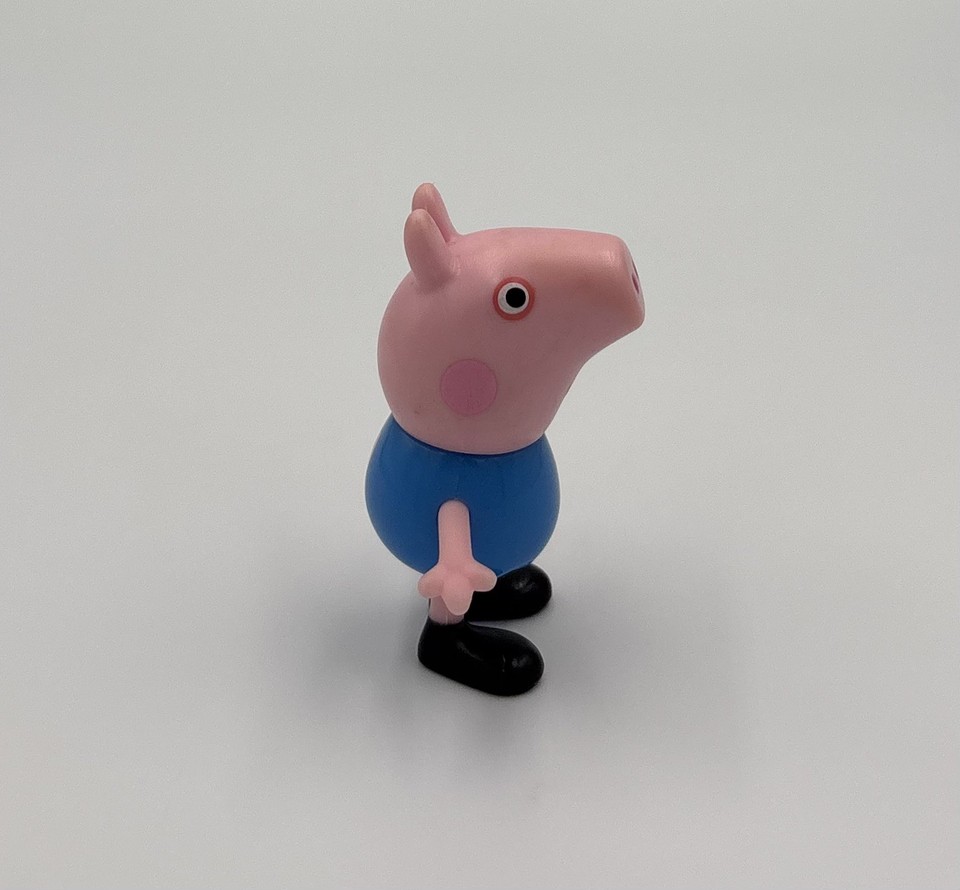 RARE Retired Peppa Pig Toy Set Lot Hasbro- George Blue Shirt + Daddy ...