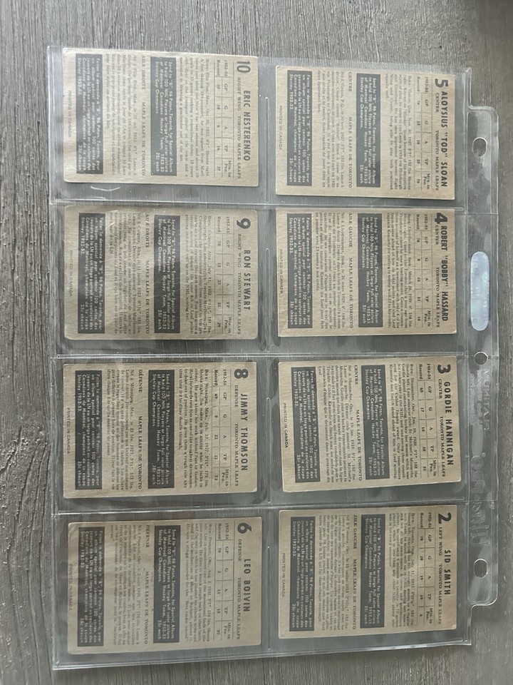 (13) 1953-54 Parkhurst Toronto Maple Leafs 2,3,4,5,6,8,9,10,12,14,15,16 ...
