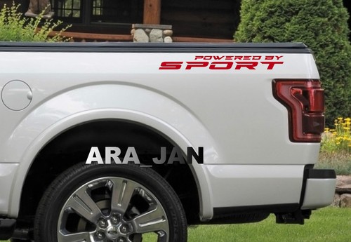 Powered by SPORT Truck Vinyl Decal sticker racing logo Pickup bed ...