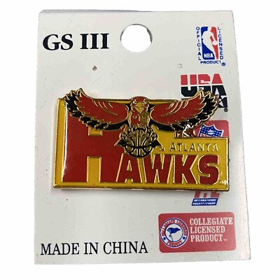 VTG 90'S NBA PIN ATLANTA HAWKS BRAND NEW LAPEL ENAMEL NWT | eBay