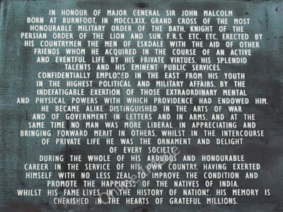 Photo 6x4 Plaque on Malcolm Monument Langholm/NY3684 This plaque on the ...