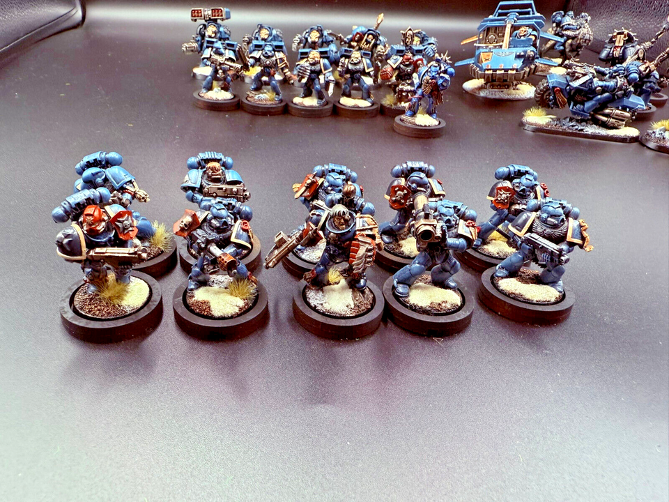 FULLY PAINTED ULTRAMARINES ARMY PAINT SPACE MARINE WARHAMMER 40K | eBay