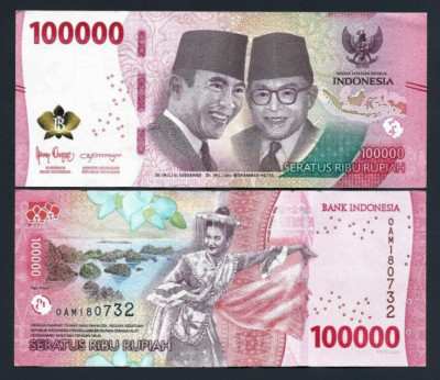 100,000 Indonesia New 2022-2025 RUPIAH Circulated Currency 100000 IDR ...
