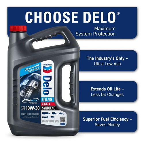 Chevron Delo 600 ADF 10W30 Heavy Duty Diesel Motor Oil, 1 Gallon | eBay
